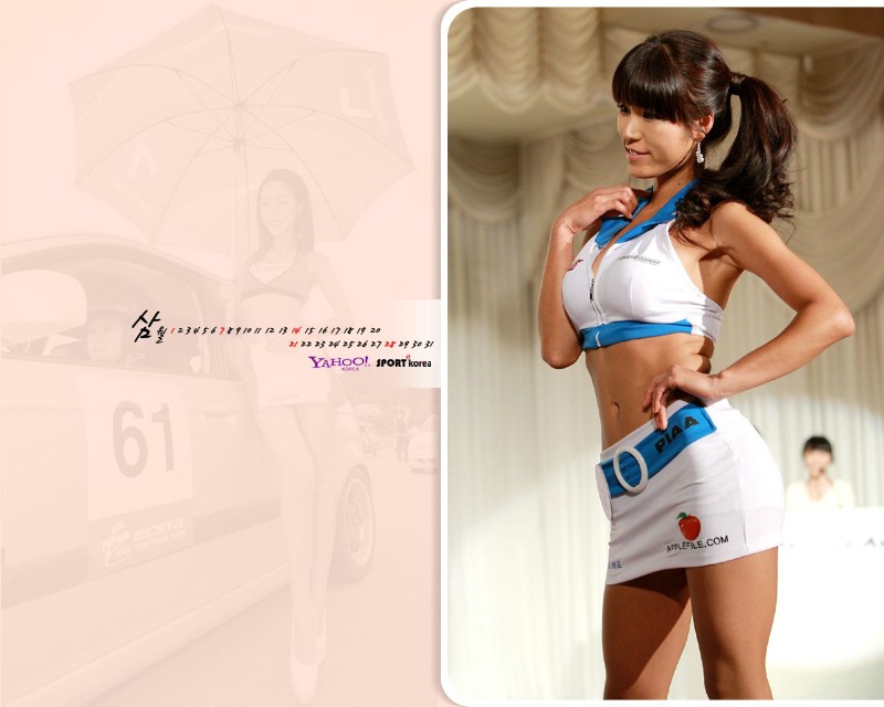 3月月历 车模桌面壁纸壁纸,YAHOO韩国三月月历壁纸壁纸图片-月历壁纸-影视图片素材-桌面壁纸